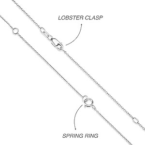 Carbon Atelier IGI Certified 1 Carat Princess Cut Lab Grown Diamond Square Solitaire Pendant Necklace for Women I 14k White Gold Necklace (G-H, VS1-VS2, cttw) I 18 Inch Long Chain with Lobster Claw