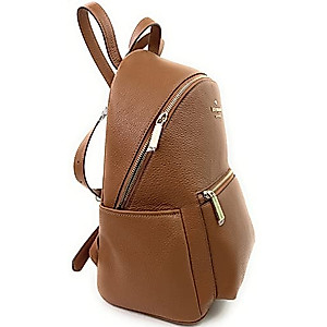 Kate Spade New York Liela Pebbled Leather Medium Dome Backpack (Warm Gingerbread)