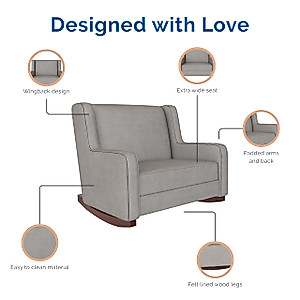 Baby Relax Hadley Double Rocker Chair, Baby Nursery Furniture, Taupe