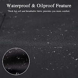 Rosoz Funny BBQ Black Chef Aprons for Men, Hot Stuff Coming Through, Adjustable Kitchen Cooking Aprons with Pocket Waterproof Oil Proof Valentine's Day/Birthday