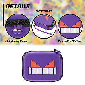 RHCOM Carrying case Compatible with PM Cards, Gifts for Boys, Cards Storage Box fits Yugioh, Magic MTG Cards and PM, Holds 500 Cards(Purple)