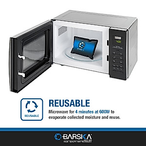 BARSKA Rechargeable Desiccant Dehumidifier - Safe Moisture Absorber for Home Closets, Gun Safes, Basement, Garage, Cars - Microwaveable - Portable Blue Dehumidifying Solution