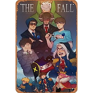 Whiasegry Dream SMP The Fall Game Poster Tin Sign Vintage Wall Art Decoration Metal Poster 8x12 inch