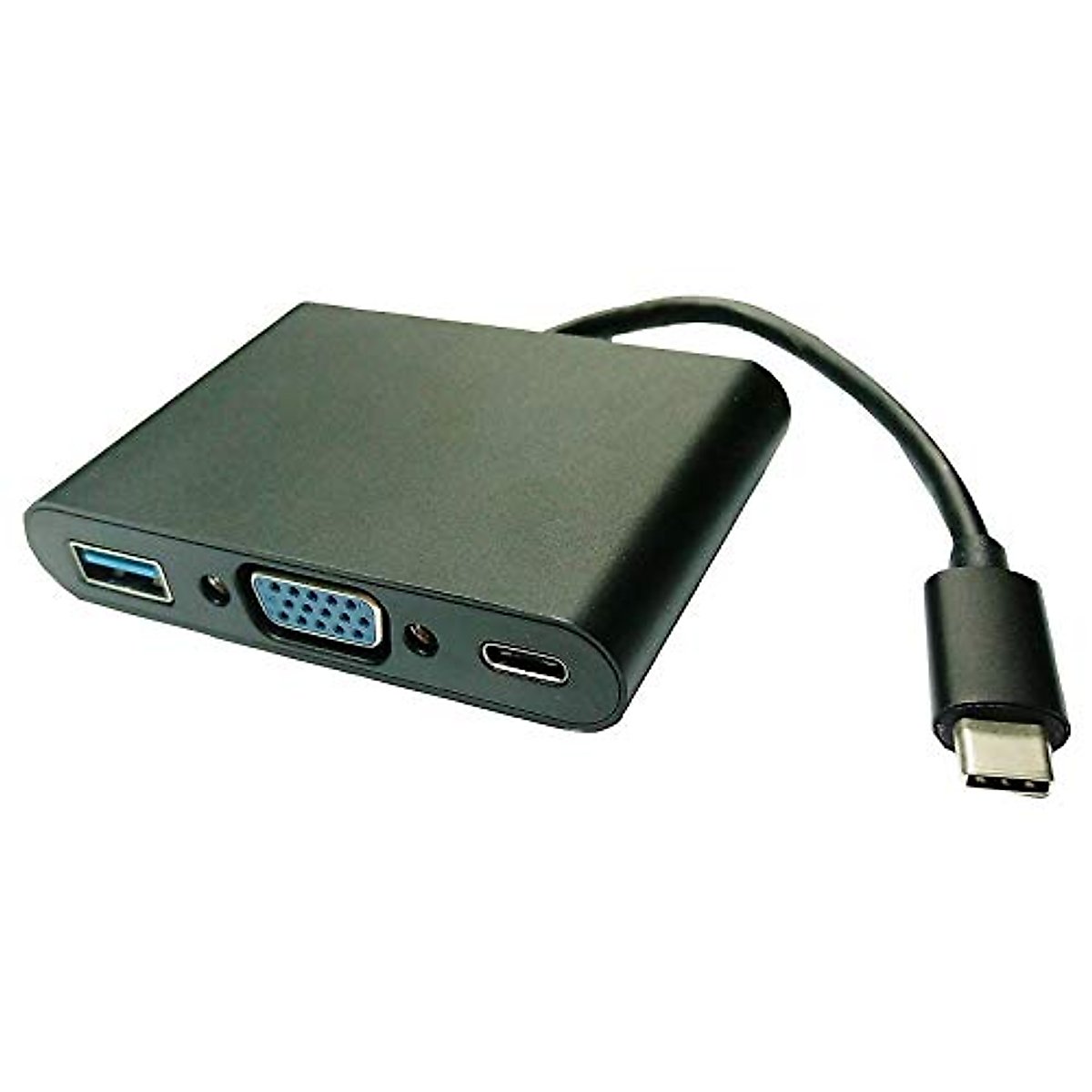 Value 12993201 usb3.1 Display Adapter – Type C to VGA + USB 3.0 A Type C (Power Delivery) Black