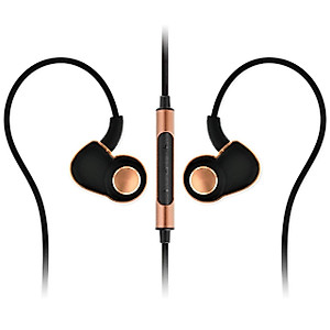 SoundMAGIC PL30+C Active Sport in-Ear Headphones with Microphone and Volume Control (Black/Gold)