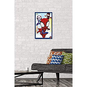 Trends International Marvel Spidey and His Amazing Friends-Group Wall Poster, 14.725" x 22.375", Premium Unframed Version