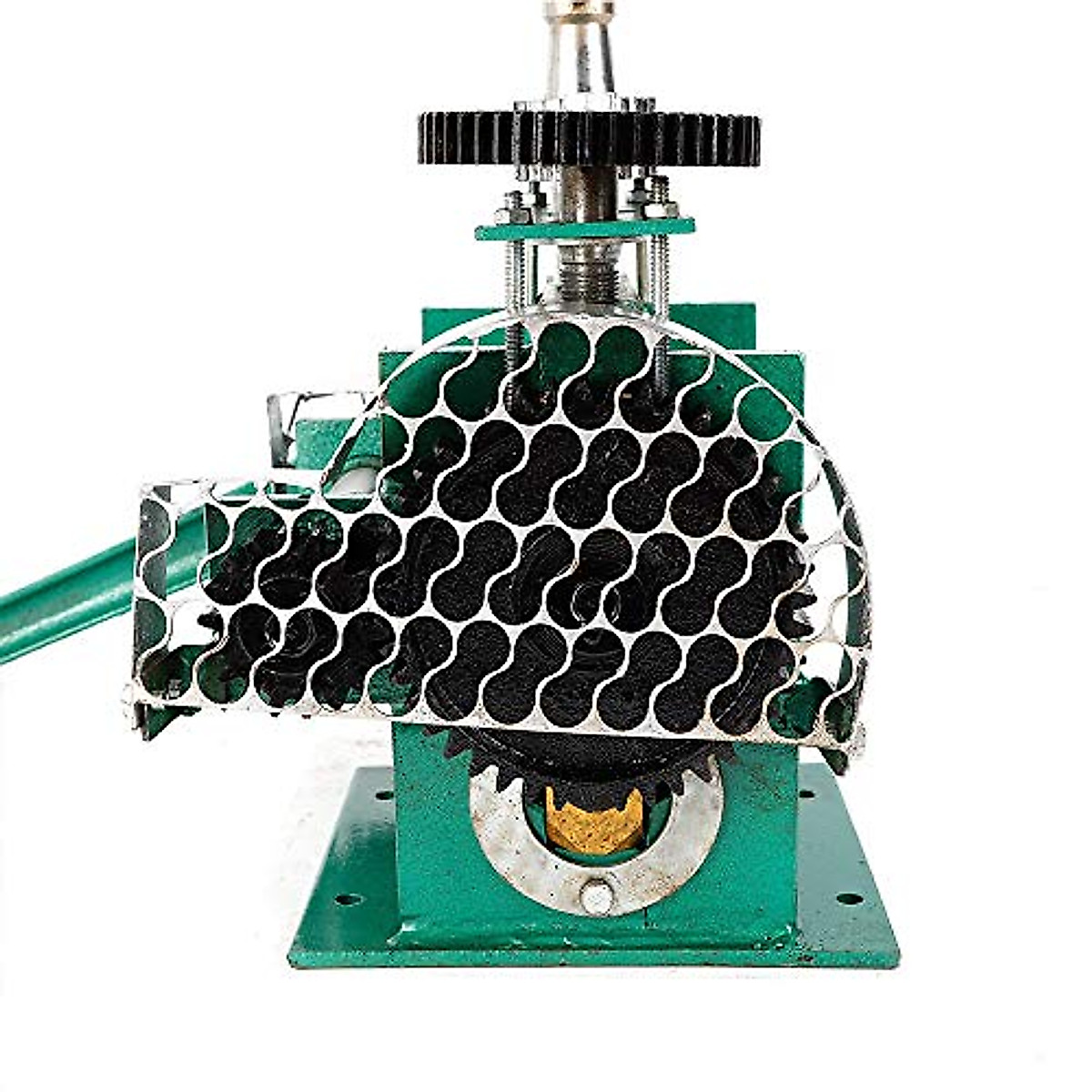 Stainless Alloy Manual Rolling Mill Machine Assembled Jewelry Metal Wire Reducing Thickness Press 85mm Tablett Green Jewelry DIY Tool