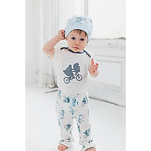 E.T. the Extra-Terrestrial Welcome to the Universe Baby Baby Bodysuit, Pant & Hat 3 Piece Set Tusk/Dark Grey Heather 3-6 Months