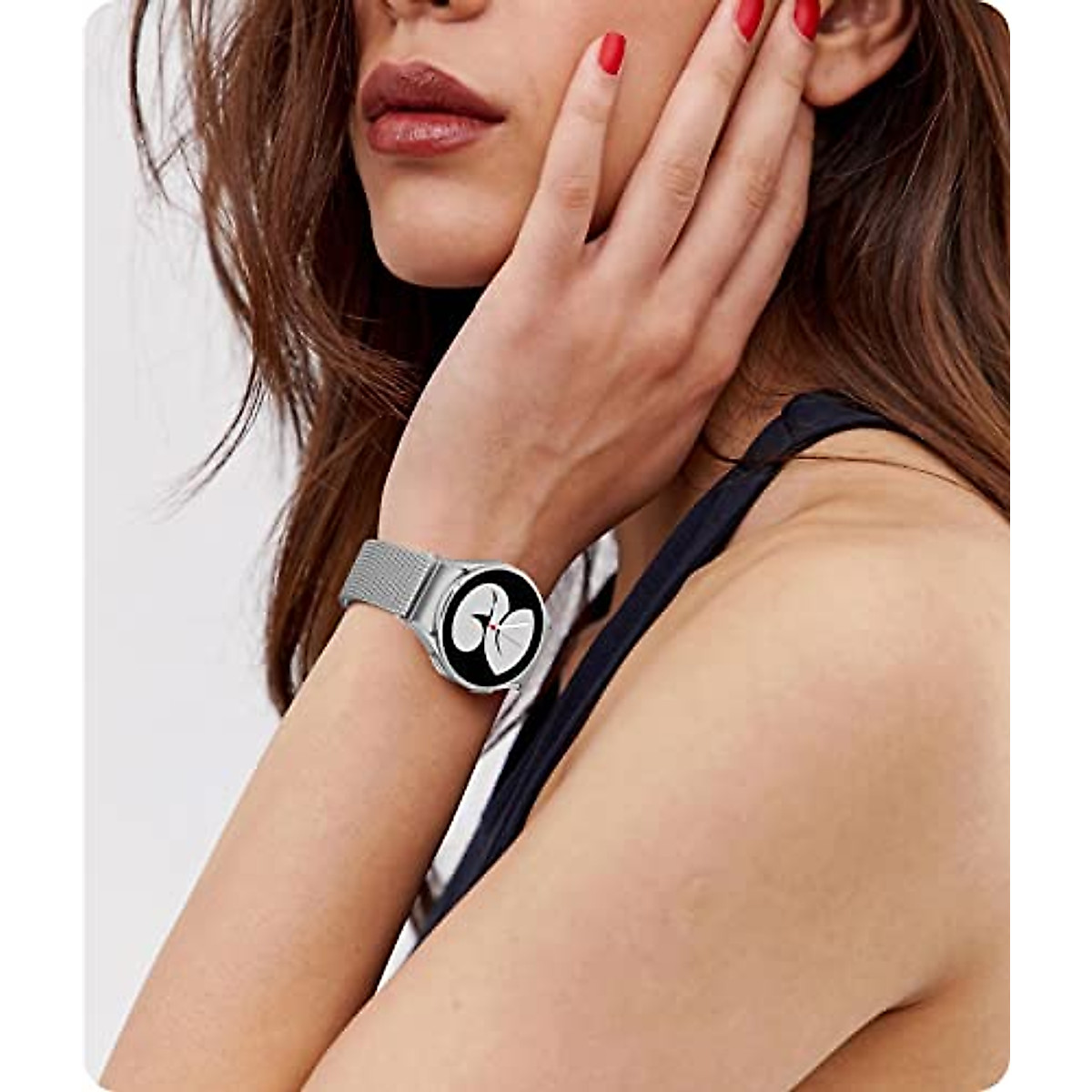 Zedoli No Gap Metal Bands Compatible with Samsung Galaxy Watch 6 band/Watch 5/Galaxy Watch 4 Band 40mm 44mm/Galaxy Watch 5 Pro Band 45mm/Watch 4 Classic Band/Watch 6 Classic Band 43mm 47mm Men Women