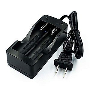 Sunigo Rechargeable Battery Charger, AC 110V 220V Dual Charger for 18650 3.7V 4.2 Rechargeable Li-Ion Battery 2 Slot Battery Holder case