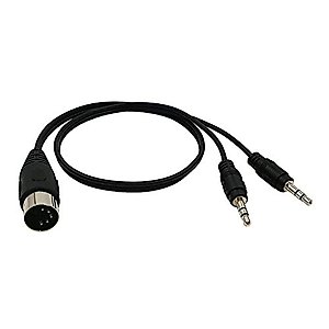 zdyCGTime 5-Pin DIN to Dual 3.5mm(1/8in) TRS Stereo Male Audio Y Splitter Cable Professional Premium Audio Adapter for Bang & Olufsen, Naim, Quad...Stereo Systems