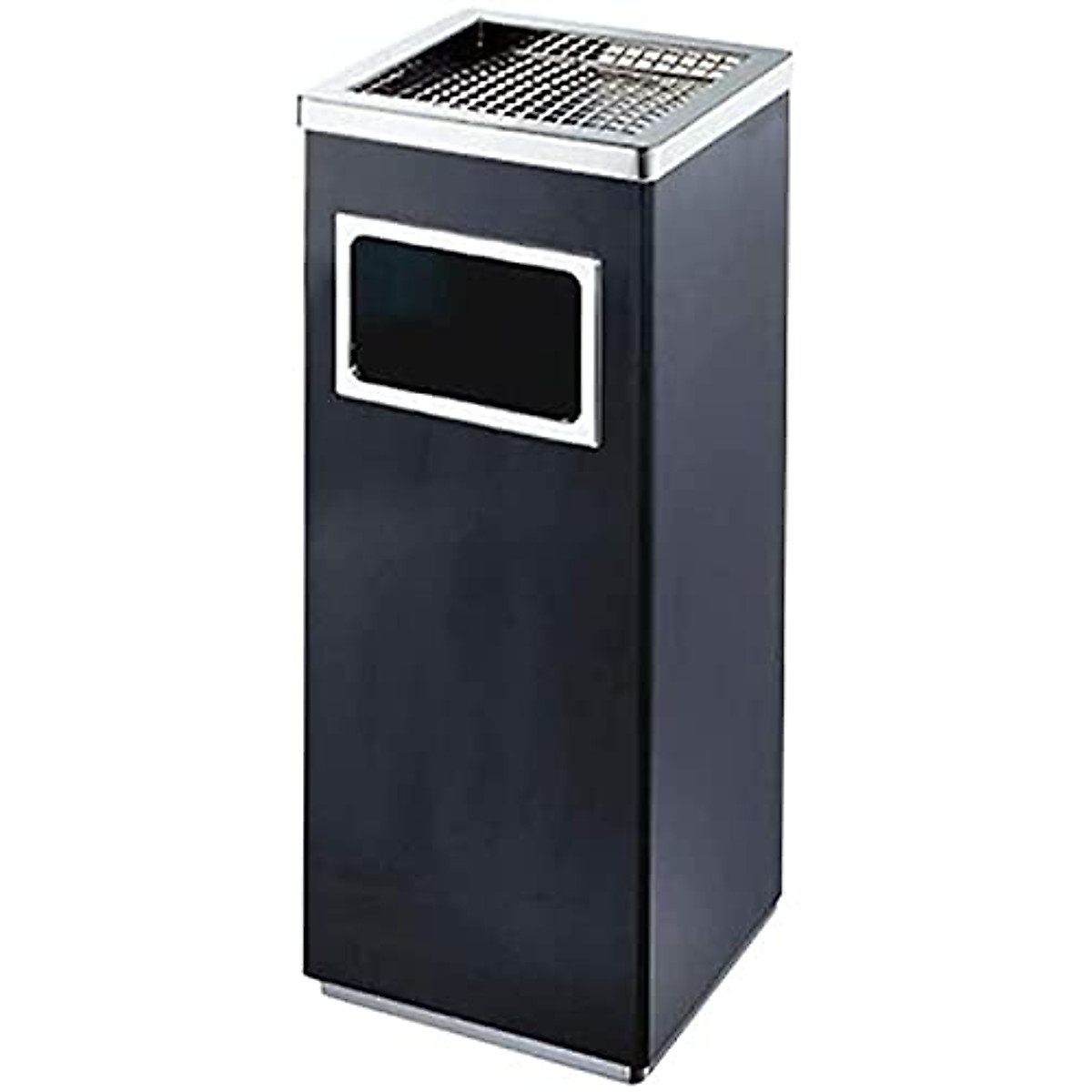 Trash Bin Trash Can Wastebasket Trash Can Outdoor Square Large Garbage Bin Stainless Steel Waste Bin with Ashtray Hotel Lobby Garbage Can Waste Bin (Color : OneColor)