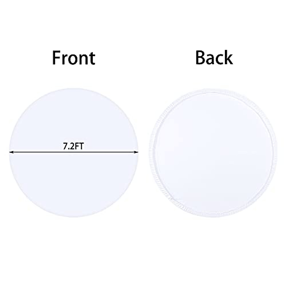 Outpain 7.2FT White Round Backdrop Cover Wrinkle Resistant White Circle Background Round Photography Backdrop for Wedding, Birthday, Baby Shower Decorations