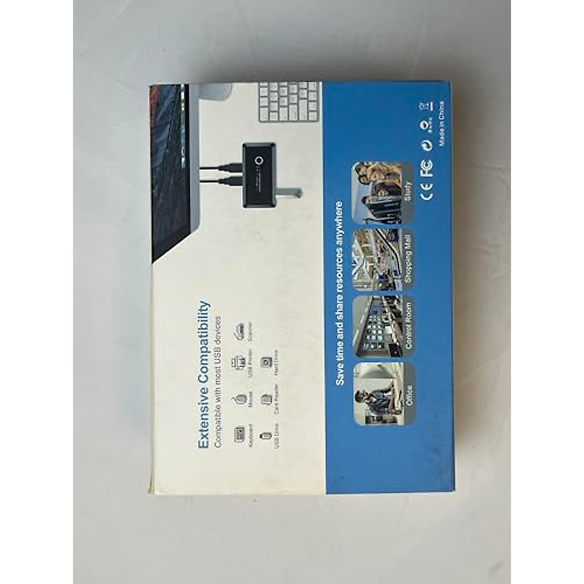 USB 3.0 Switch Selector, USB KVM Switch for 2 Computers Sharing 4 USB Peripheral Device, Mouse Keyboard Printer, Included 2 USB Cables