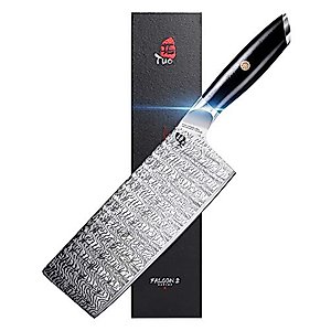 TUO Cleaver Knife 7 inch - Vegetable Meat Cleaver Knife for Home Kitchen High Carbon Stainless Steel with Gift Box