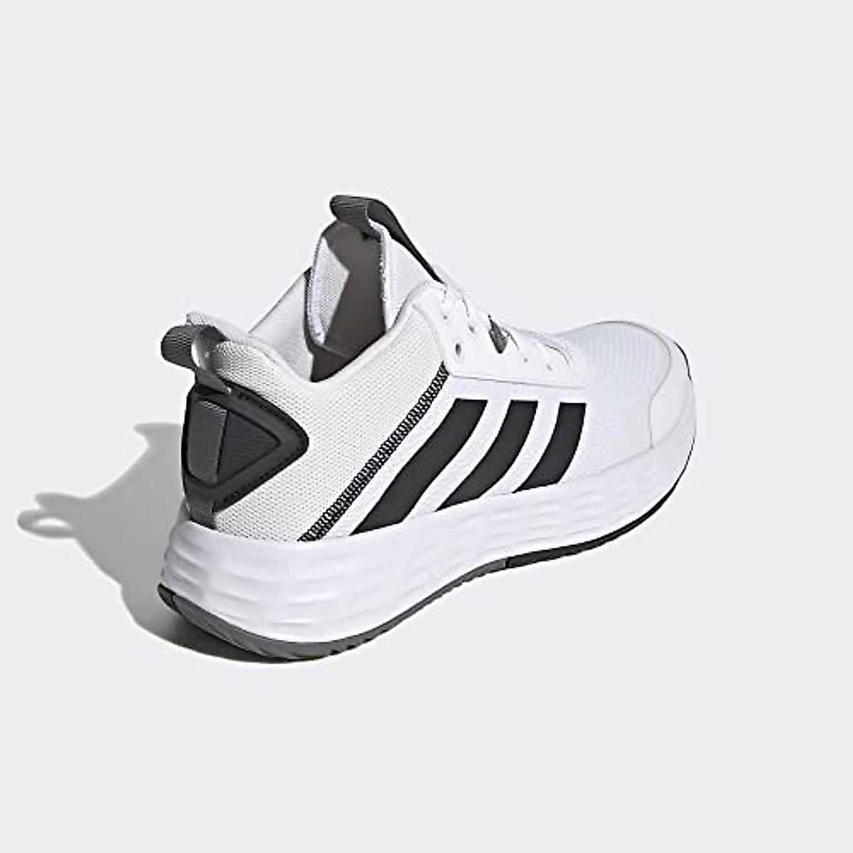adidas Men's Own The Game 2.0 Basketball Shoe, White/Black/Grey, 9