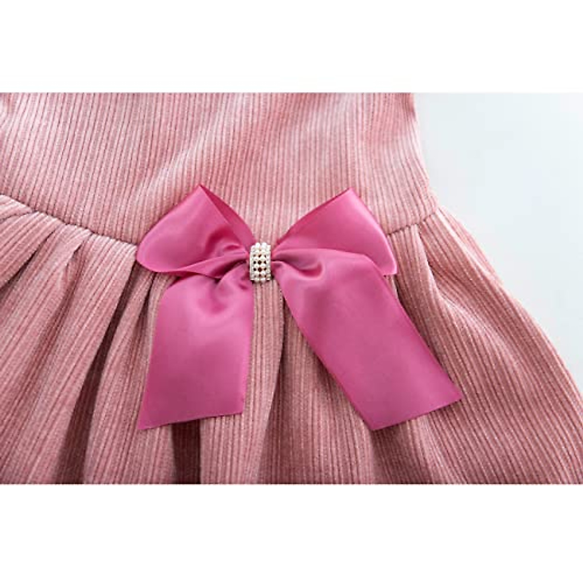 Dog Cute Dress Tutu Outfit Skirt with Flows Bowknot for Small Medium Girl Dogs Holiday Wedding Birthday Party (Pink, XL)
