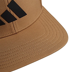 adidas Men's 3-Bar Snapback, Cardboard/Black, One Size