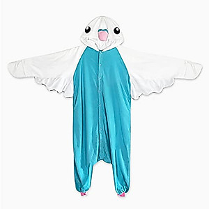 seewavom Budgie Kigurumi Adult Cartoon Onesie Halloween Christmas Costumes One Piece Footed Sleepwear Homewear Blue