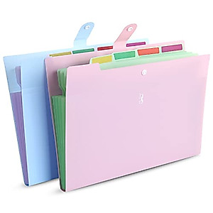 Mr. Pen- Expanding File Folder, 2 Pack, 5 Pocket, Accordion Folder with Lables, Expandable Folder, Accordian Folder Organizer, File Folder Organizer, Accordion File Organizer, Multi Pocket Folder