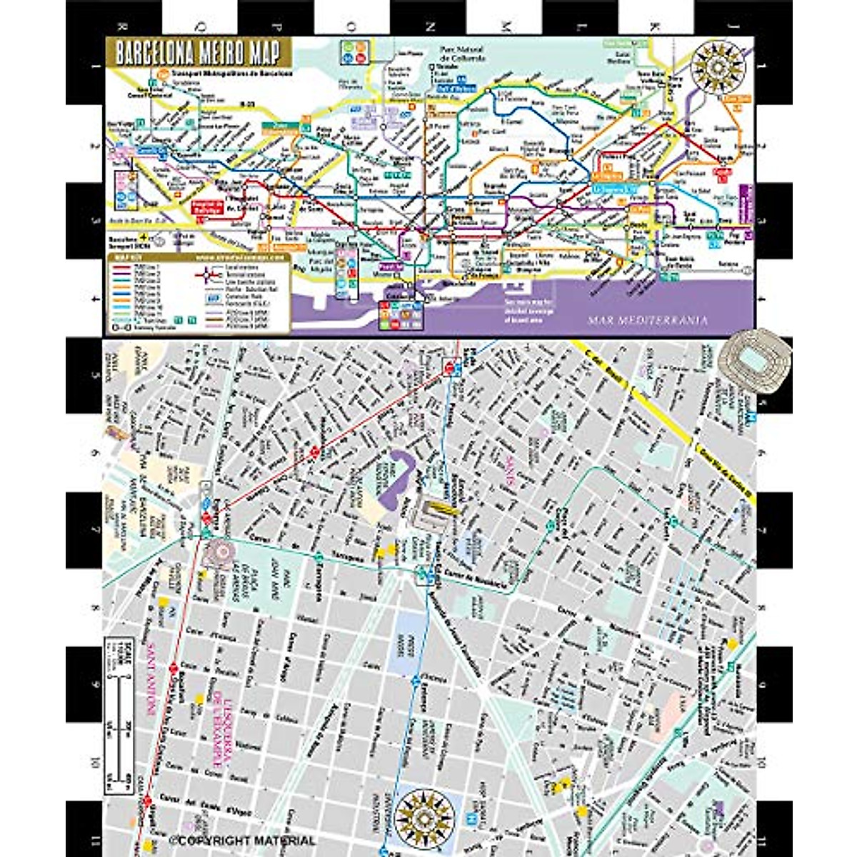 Streetwise Barcelona Map - Laminated City Center Street Map of Barcelona, Spain (Michelin Streetwise Maps)
