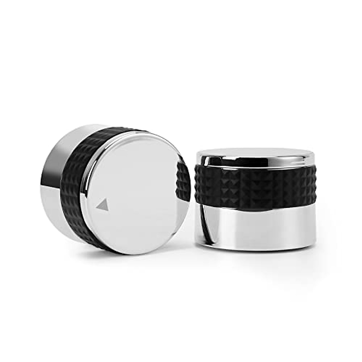 only fire Gas Grill Control Knobs, Chrome Plated Plastic Burner Knobs Replacement for BBQ Gas Grills with D Shaped Valve Stem, 2pcs