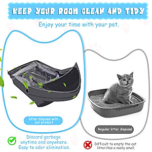 PerKoop Large Capacity Cat Litter Box Bags, 150 Count, Activated Carbon Filter, Compatible with Litter-Robot 3