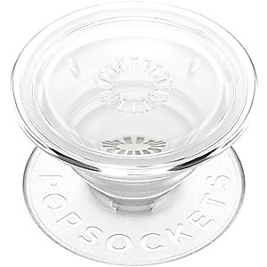 PopSockets Plant-Based Phone Grip with Expanding Kickstand, Eco-Friendly PopSockets for Phone - Clear
