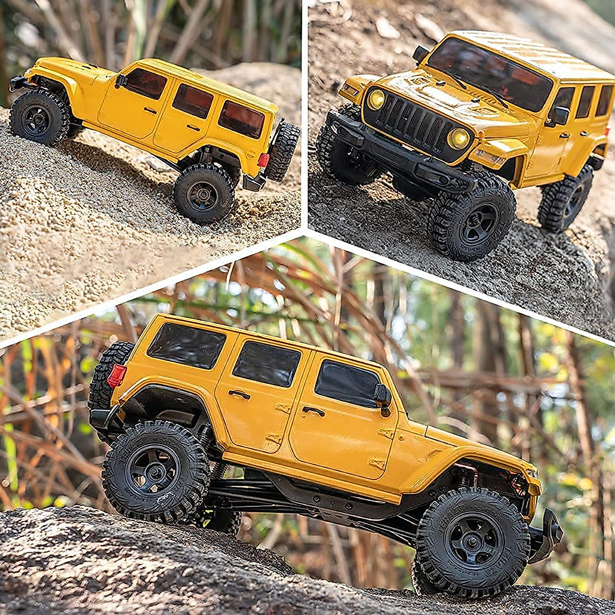 EAZYRC Patriot 1/18 2.4Ghz Crawler RC Car, All Terrain Hobby 4WD Off Road Truck Vehicle Models RTR for Boys Kids - Batteries x2