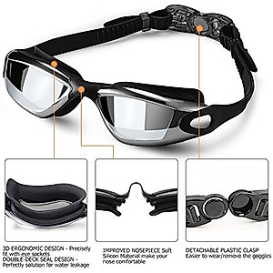 EXP VISION Adult Swim Goggles, Anti Fog Women Swimming Goggles Men No Leaking Triathlon Water Goggles Youth, Summer Pool Glasses Set