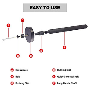 BTSHUB 52-in-1 Custom Bushing Driver Set Transmission Wheel Axle Bearing Race and Seal Installer Remover Tool Kit