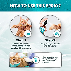LeAcademic Cat Wound Spray | Wound Spray for Cats | Cat Wound Care Spray | Chlorhexidine for Cats | Wound Care Spray | Pet Wound Care for Cats | 4 Oz