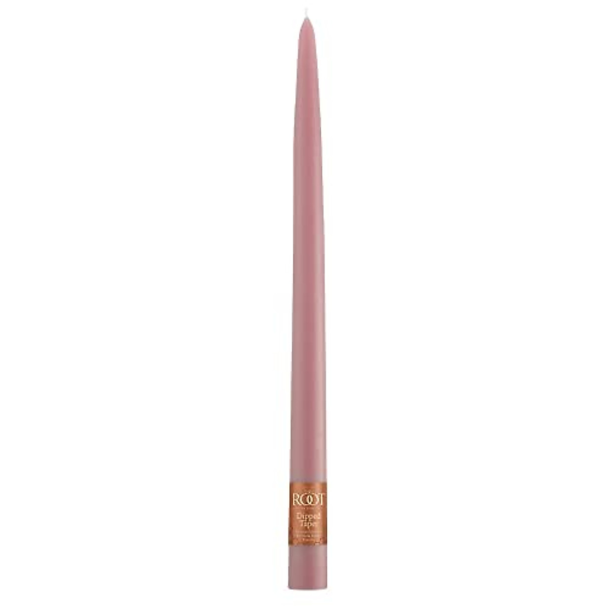 Root Candles 12-Count Unscented Taper Candles Smooth Hand-Dipped Dripless Beeswax Blend Dinner Candles, 12-Inch, Dusty Rose