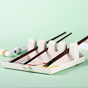 HuSiuSiu BEST Paint brush holder for large paint brush rest with 5 slots suitable for watercolor,oil,acrylic painting party