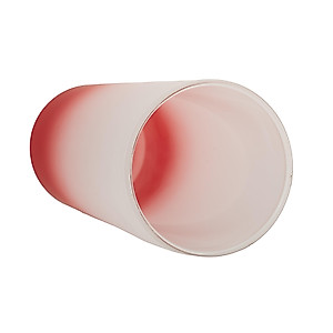 Elanze Designs 25 oz Blank Gradient Frosted Glass Travel Tumbler With Straw & Bamboo Lid For Iced or Hot Beverage, Crimson Red Ombre