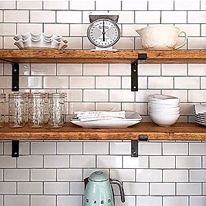 2 Pack - Lip Shelf Bracket, Iron Shelf Brackets, Metal Shelf Bracket, Industrial Shelf Bracket, Modern Shelf Bracket, Shelving