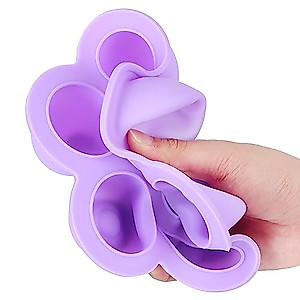 YYQTGG Food Freezer Mold, Ice Trays with Lid Food Freezer Container Food Freezer Tray New(Purple)