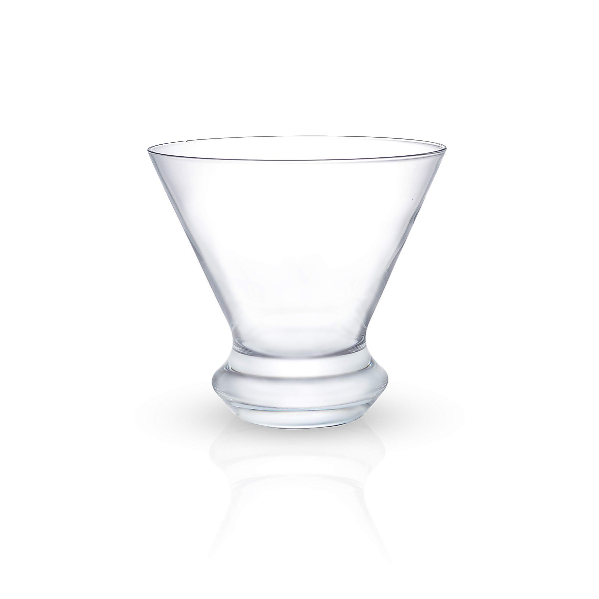 JoyJolt Cosmos Collection Martini Glasses – Set of 2 Crystal Martini Glasses – 8.5 oz Stemless Martini Glasses – Modern Cocktail Glass – Manhattan Glass with Heavy Base Premium Stemless Martini Glass