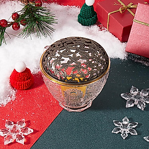 GORGECRAFT Topper Scented Candles Cover Maple Leaf Antique Cyan Candle Toppers Gifts Alloy Round Jar Candle Lid-Help Shade Sleeves Accessories for Women Help Jar Candles Melt Burn Evenly Space