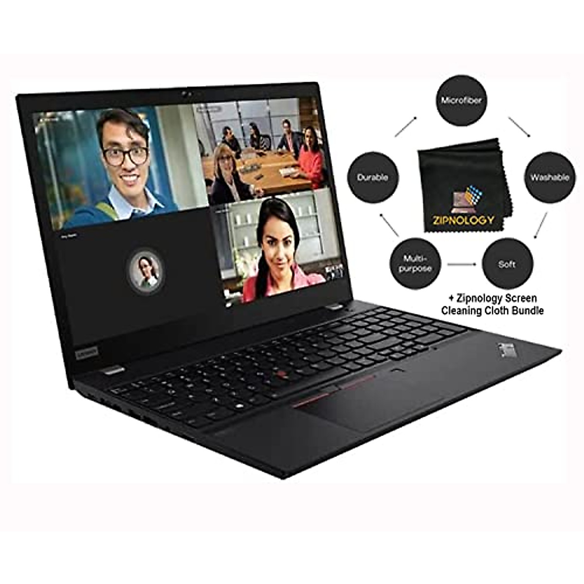 Lenovo ThinkPad T15 Gen 2 15.6" FHD Business IPS Laptop, Intel Quad-Core i5-1145G7 2.6 GHZ,16 GB RAM, 512 GB PCIe SSD, Intel Iris Xe, WiFi, Bluetooth, Backlit KB, Win 10 Pro + Zipnology Cloth -New