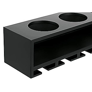 Kiera Grace Claret Wine Bottle & Glass Holder Shelf, 22.5", Black