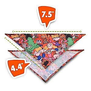 SpongeBob SquarePants for Pets All Stars Dog Bandana | Soft and Comfortable Dog Bandana with 90s Nickelodeon Characters from Rugrats, Hey Arnold, and More | One Size Fits All Dog Bandana