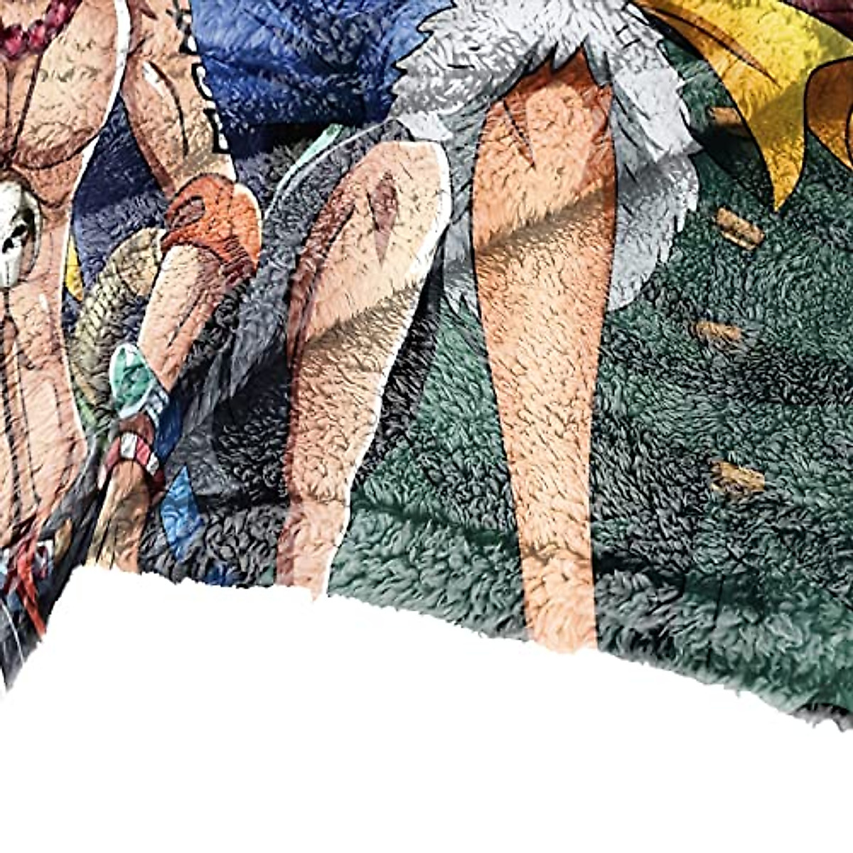 Japanese Anime Throw Blanket Cartoon Warm Soft Lightweight Fleece Flannel Blanket for Couch Sofa Bed 50"×60"