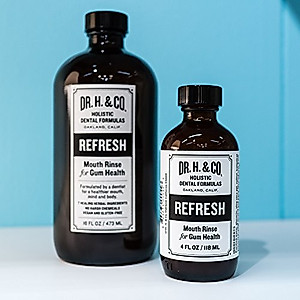 Dr. H. & Co. Dentist Formulated Refresh Mouthwash - All Natural Herbal Mouth Rinse for Healthy Gums and Teeth (4 Fl Oz (Pack of 1))