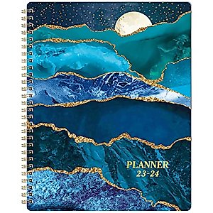 Planner 2023-2024 - July 2023 - June 2024, Weekly and Monthly Planner, 8'' X 10'', Academic Planner 2023-2024, Tabs, Holidays, Flexible Cover, Twin-wire Binding, Thick Paper, Julian Dates & Notes