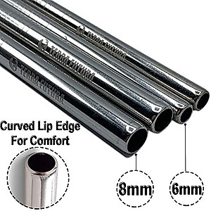 Reusable Straws Set With Aluminum Carry On Case, Portable Set Of Drinking Stainless Steel Straw, Eco Friendly Replacement For All Your Drinking Needs With Luxury & Style On The Go