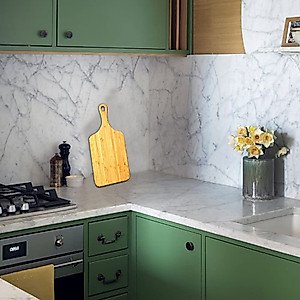 Mini Bamboo Cutting Board with Juice Groove and Handle (8.75inch x 4.25inch); Rounded Bamboo Cutting Board Vegetable Chopping Board Great for Cutting Fruits, Cheese Vegetables Brown