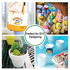 Vitoler 18 Assorted Color Permanent Markers,Fine Point Art Marker Pens Set for Adult Coloring Marking Doodling Painting on Plastic,Glass,Stone