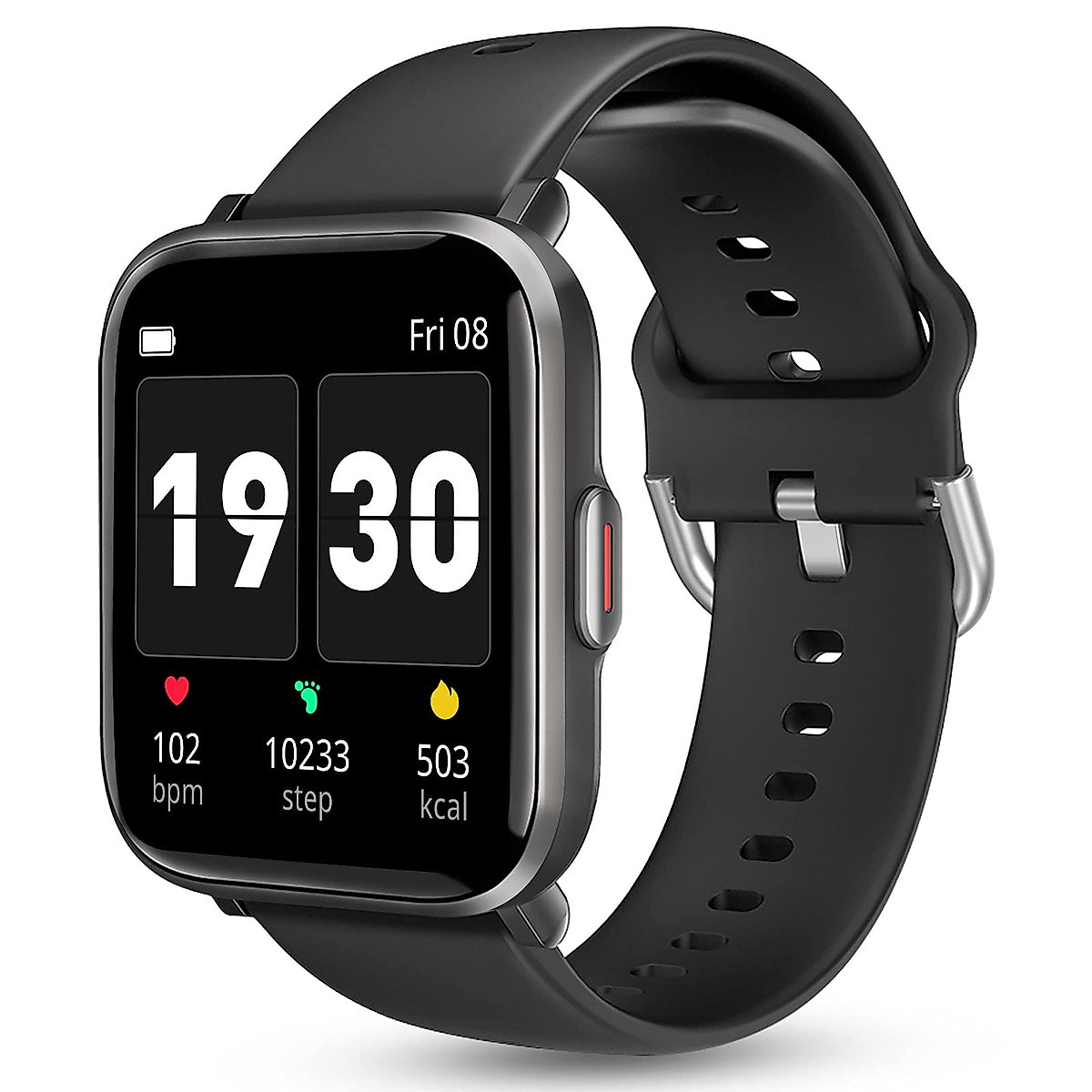 KALINCO Fitness Tracker with Heart Rate Monitor, Activity Tracker with Pedometer, Sleep Tracking, Calorie & Step Counter Watch, Call & Message Alert for Men Women