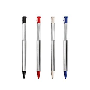 3DS Stylus Pen, Metal Retractable Replacement Stylus Compatible with Nintendo 3DS, 4in1 Combo Touch Styli Pen Set Multi Color for 3DS
